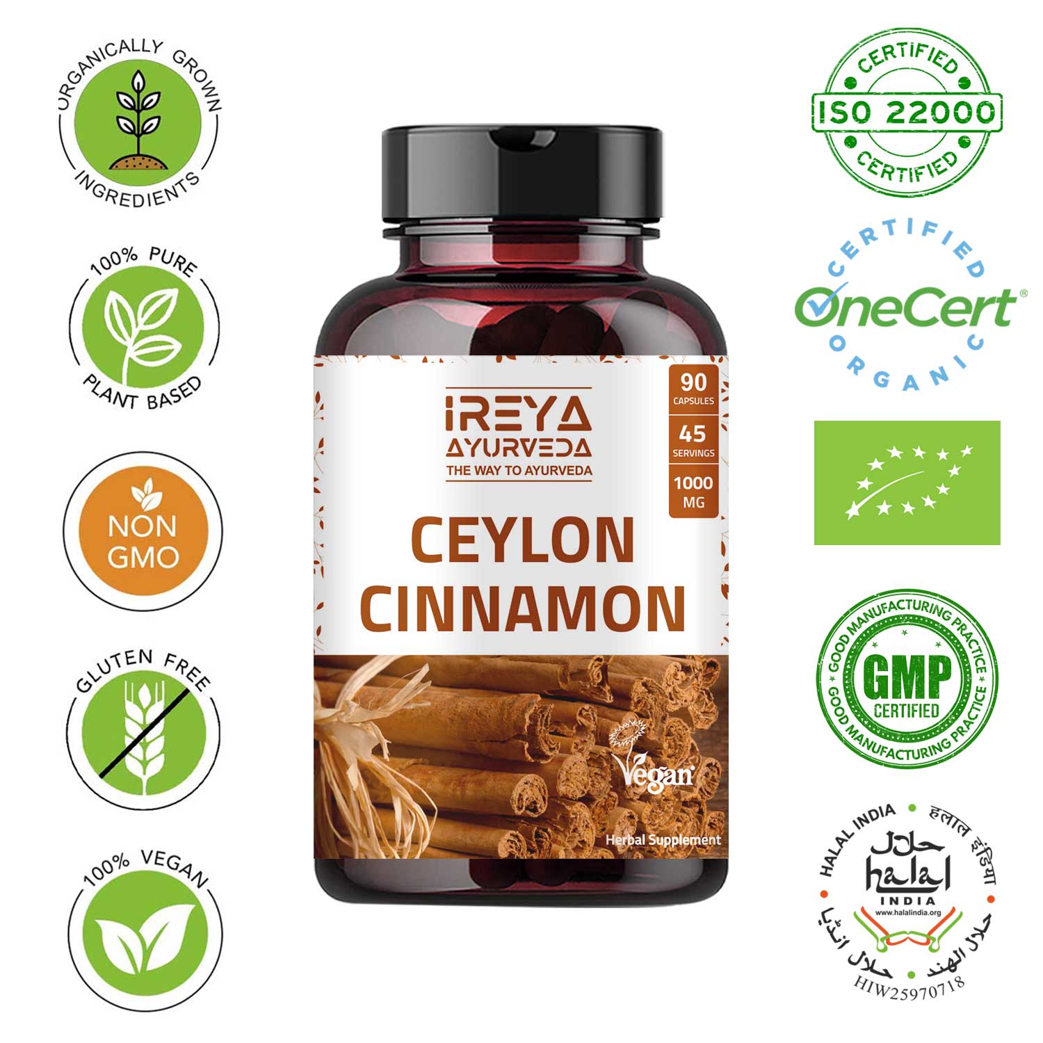 Ceylon Cinnamon Capsules – Ireya Ayurveda