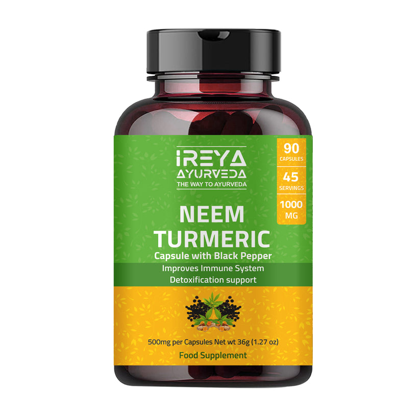 Neem Turmeric Capsules - Herbal Supplement for Immunity Support – Ireya ...